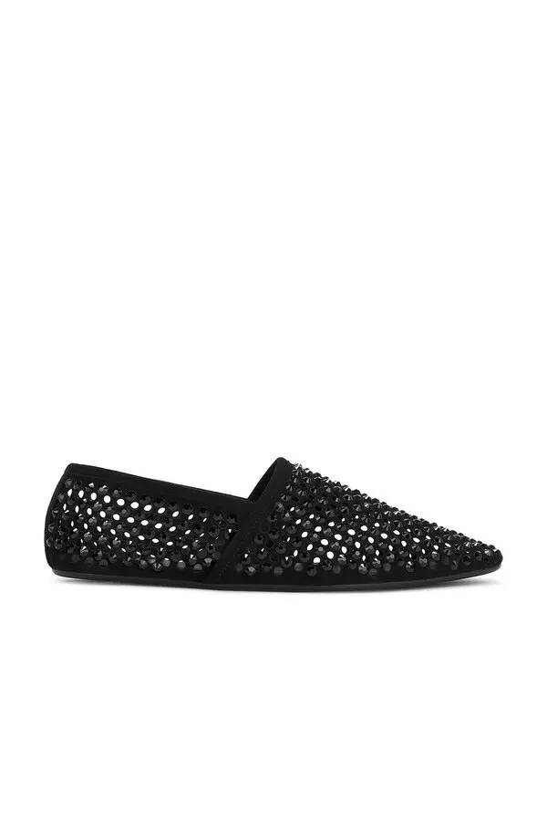 Saint Laurent Jacques Suede & Swarovski Loafers