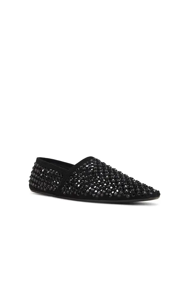 Saint Laurent Jacques Suede & Swarovski Loafers