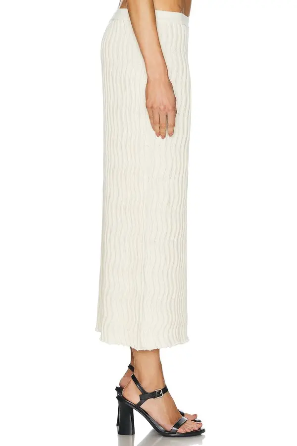 Bottega Veneta Rib Knit Midi Skirt - String