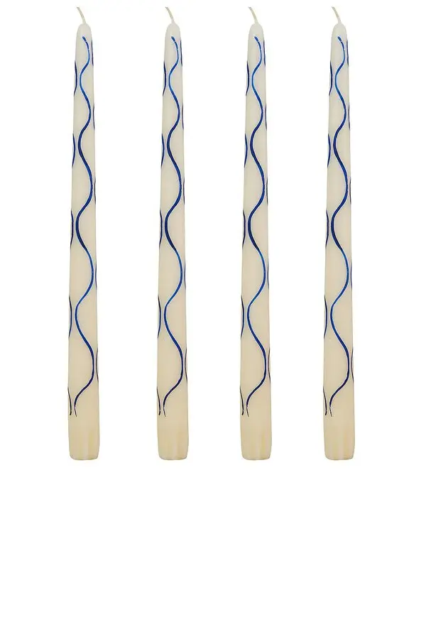 MISETTE Hand-painted Taper Candles - Blue
