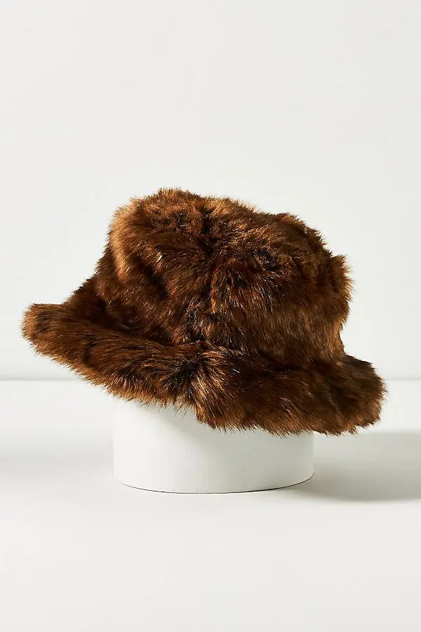 WYETH Allover Faux-fur Bucket Hat