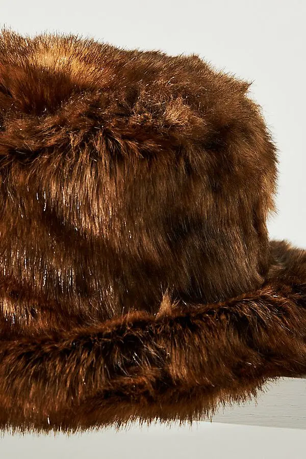 WYETH Allover Faux-fur Bucket Hat