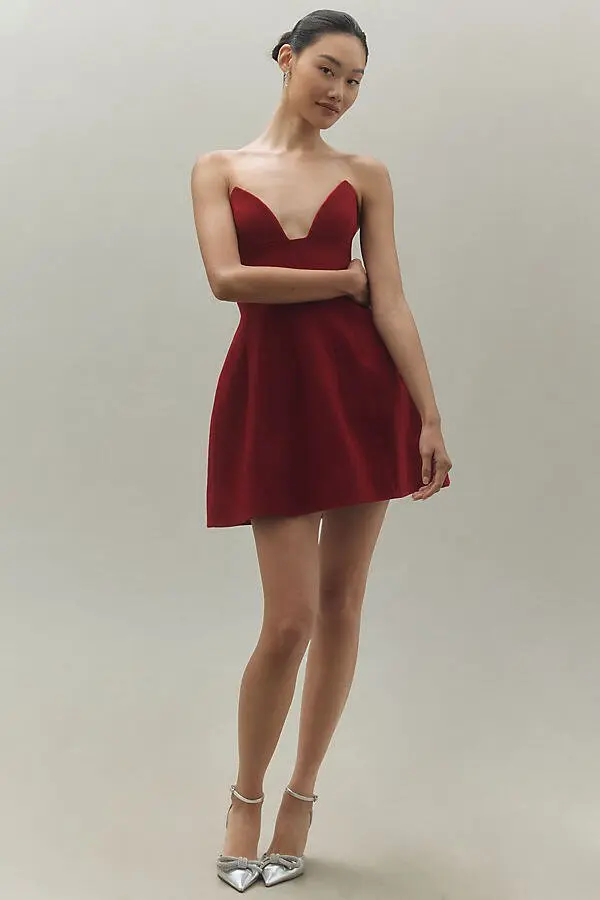 2 piece mini dress set Savaris Set Cherry Red