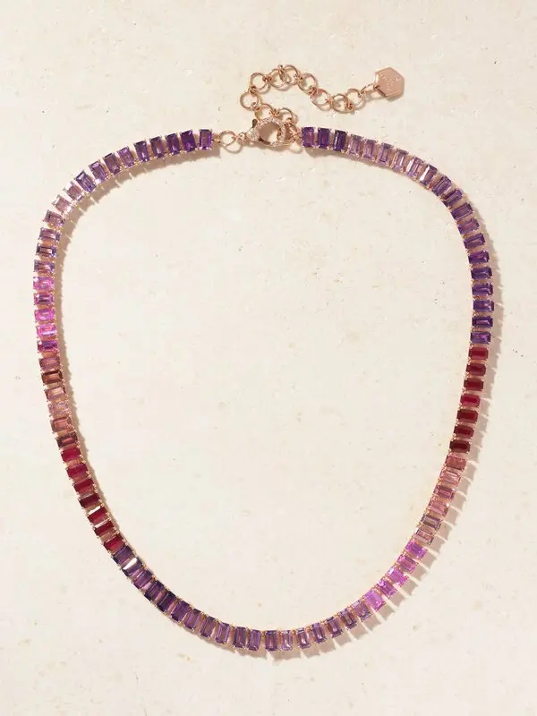 Shay Ombré Eternity Multi-stone Necklace - Pink