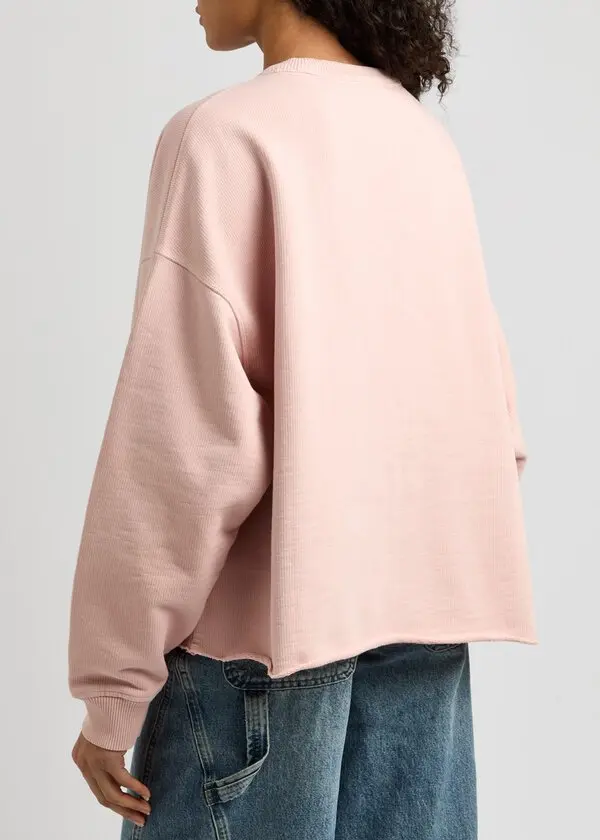 You Must Create Pam Ribbed Cotton Sweatshirt