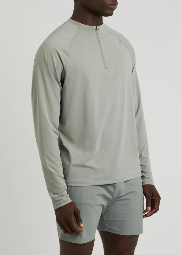 CONDITION Core Quarter-zip Stretch-jersey Top
