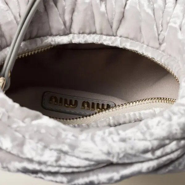 Miu Miu Wander Velvet Mini Hobo Bag