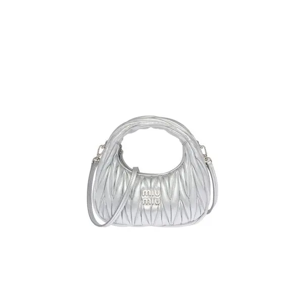 Miu Miu Wander Matelassé Nappa Leather Hobo Mini-bag