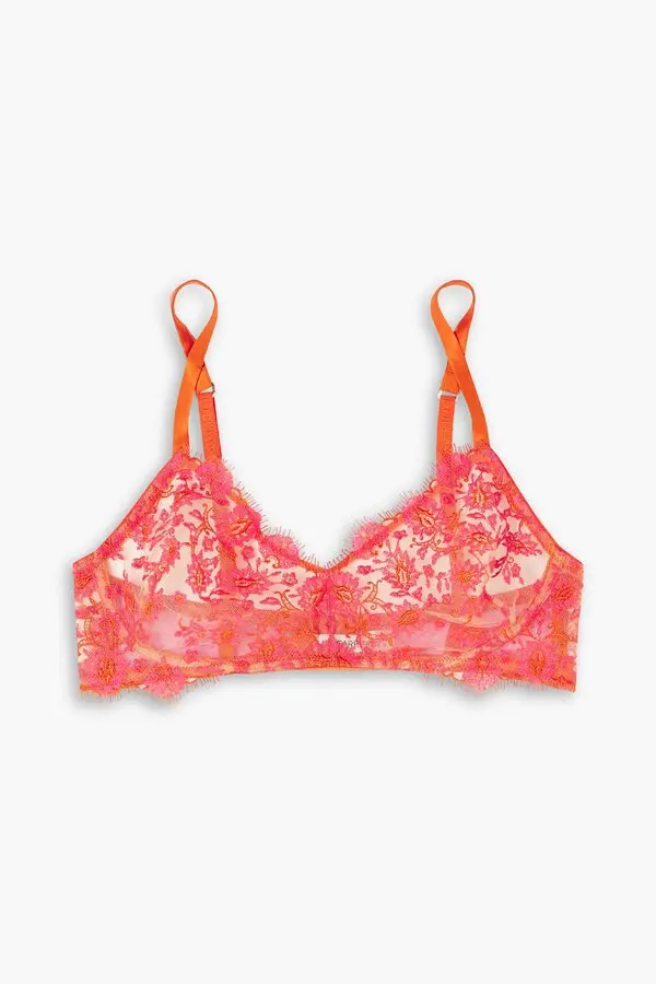 I.D. Sarrieri Petite Fleur Stretchlace Softcup Bra - Orange