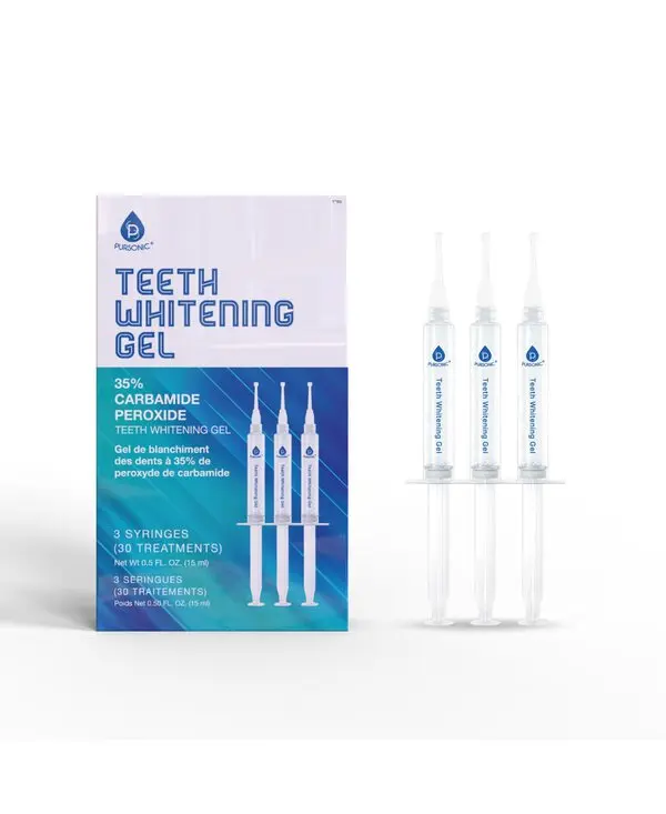 PURSONIC Teeth Whitening Gel Professional Strength Formula - White