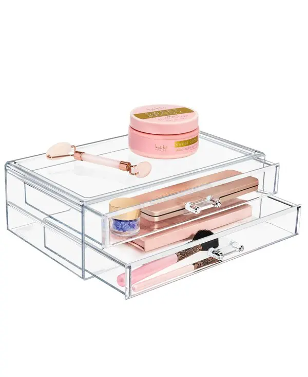 SORBUS Stackable Acrylic Drawers - Clear