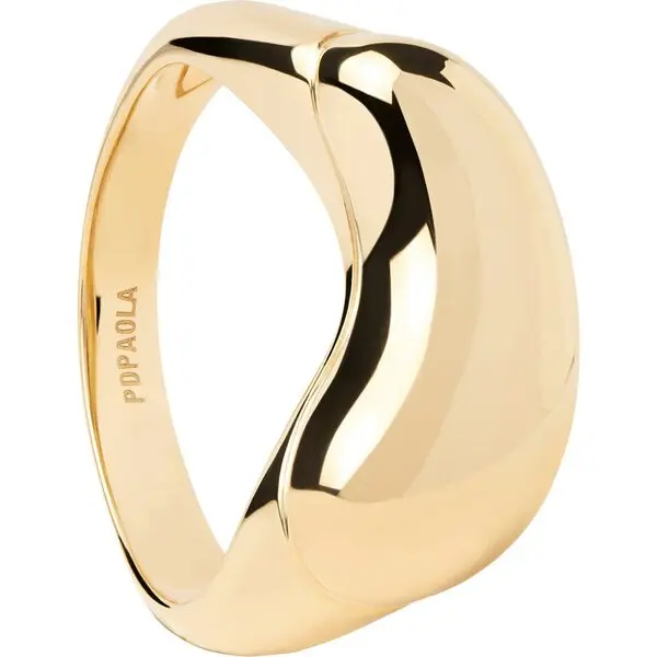 PDPAOLA Aqua Signet Ring - Gold