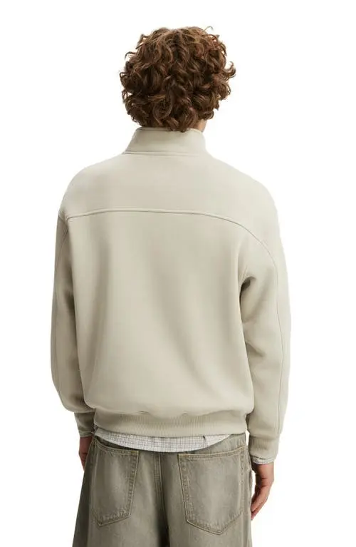 COTTON ON 1/4 Zip Fleece - Stone