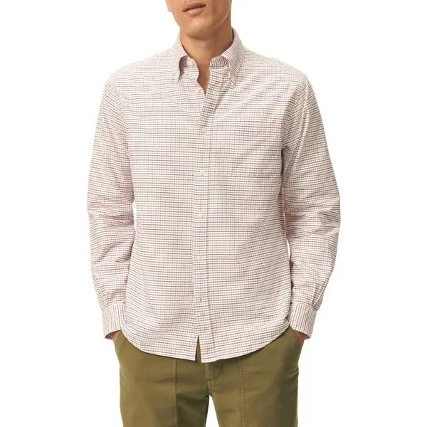 Brooks Brothers Friday Tattersall Check Cotton Oxford Cloth Button-down Shirt - White Multi