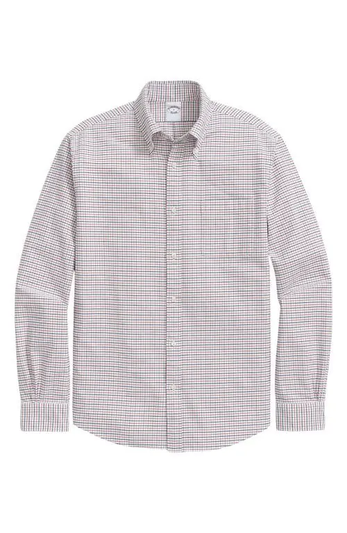 Brooks Brothers Friday Tattersall Check Cotton Oxford Cloth Button-down Shirt - White Multi