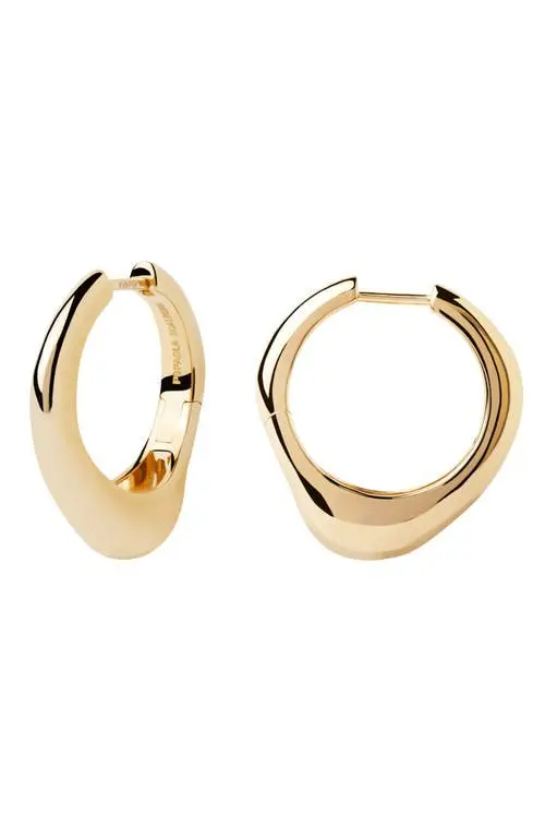 PDPAOLA Riba Huggie Hoop Earrings - Gold