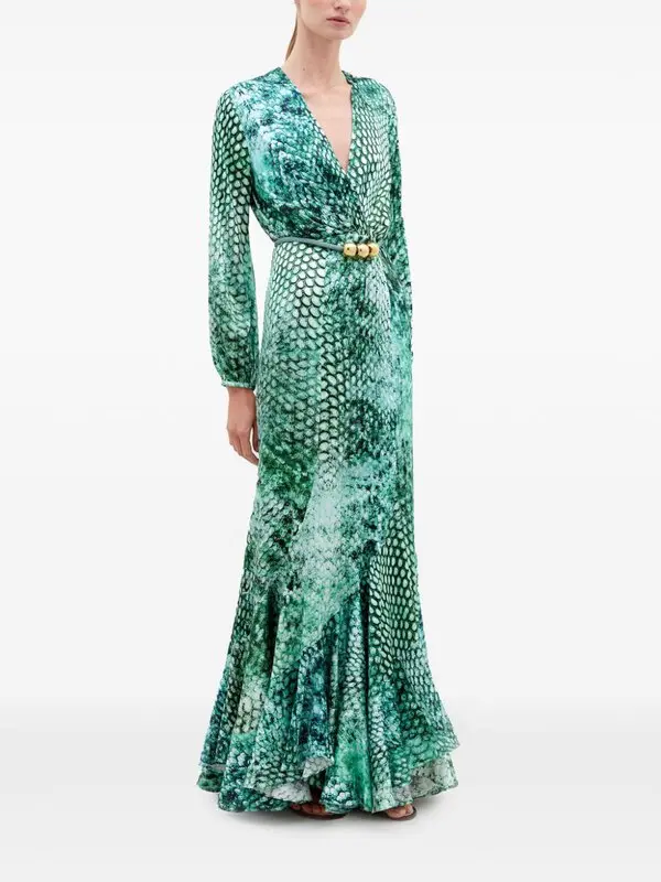 Silvia Tcherassi Remi Snake Print Gown