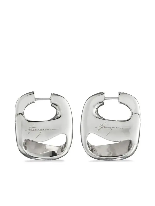 FERRAGAMO Small Vara Earrings - Silver