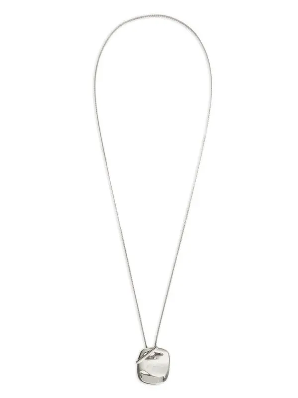 FERRAGAMO Large Vara Necklace - Silver