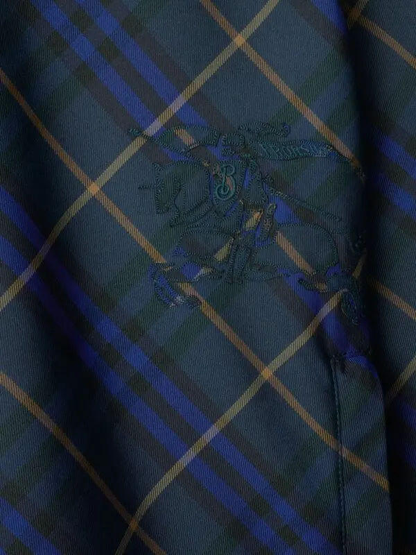 Burberry Check-pattern Jacket - Blue