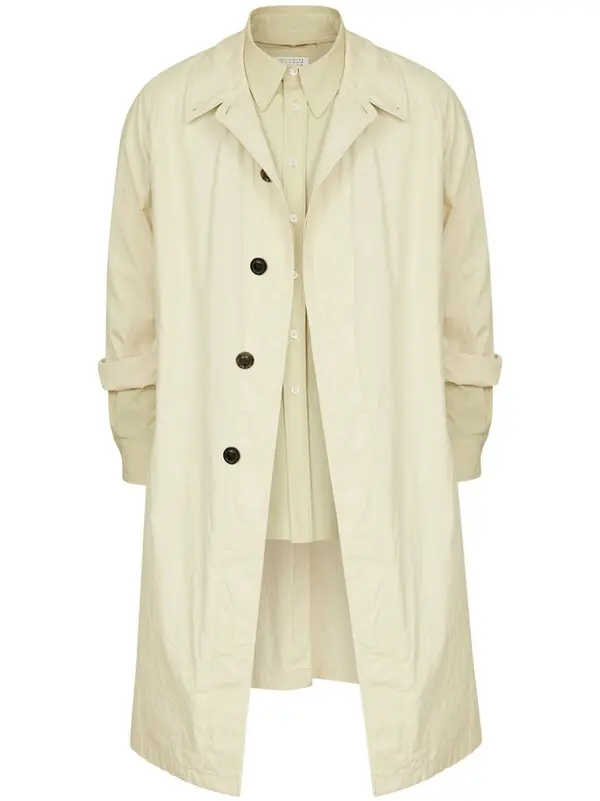 MAISON MARGIELA Layered Trench Coat - Neutrals