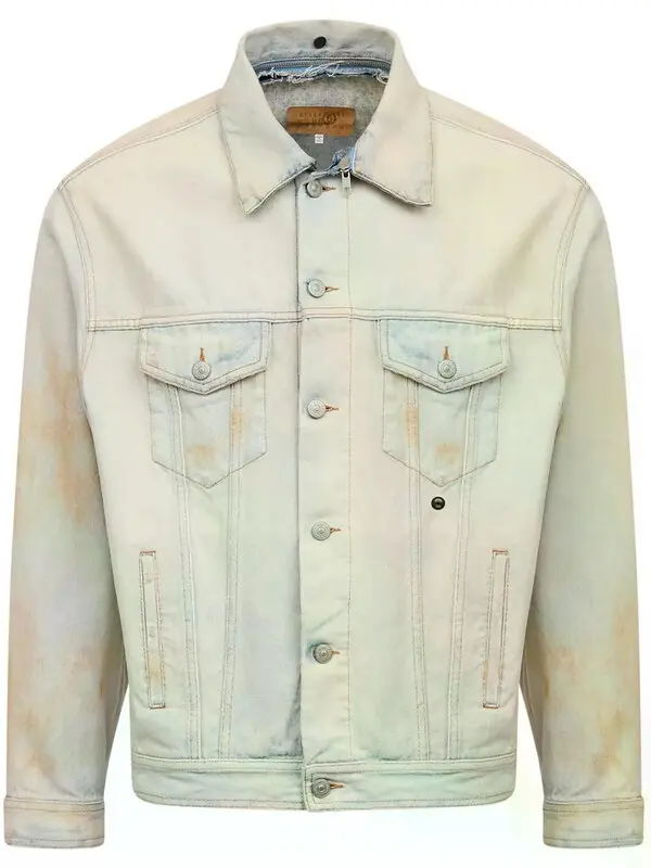 MAISON MARGIELA Distressed-finish Denim Jacket - Neutrals