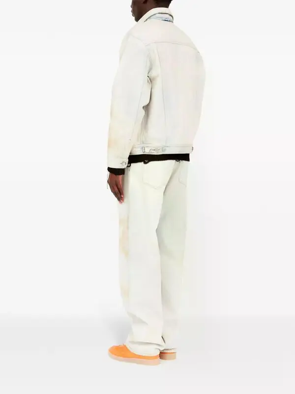MAISON MARGIELA Distressed-finish Denim Jacket - Neutrals