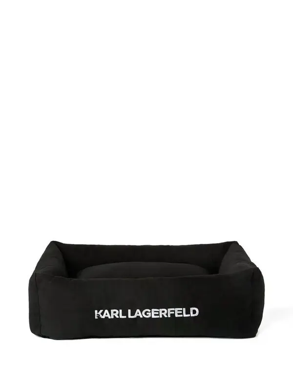Karl Lagerfeld Logo-embroidered Dog Bed - Black