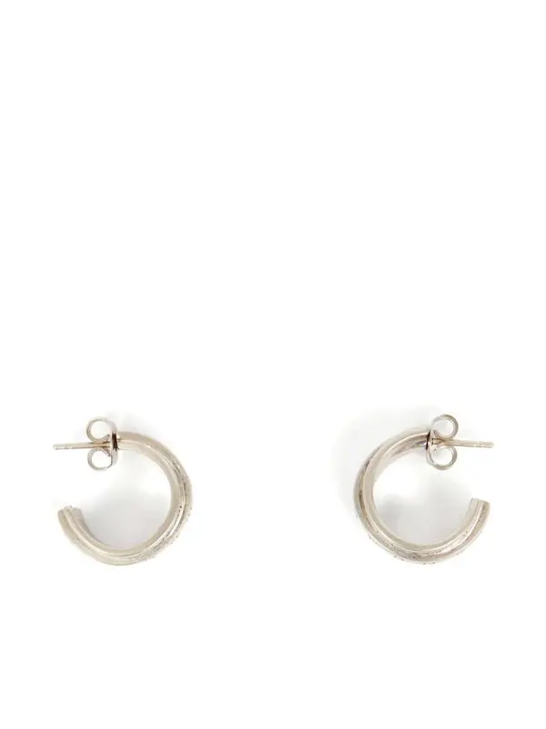 MAISON MARGIELA Finished Brass Numeric Signature Hoop Earrings