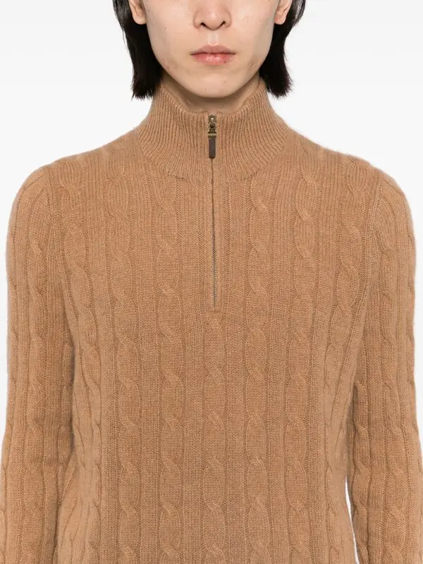 Polo Ralph Lauren Cable-knit Quarter-zip Sweater