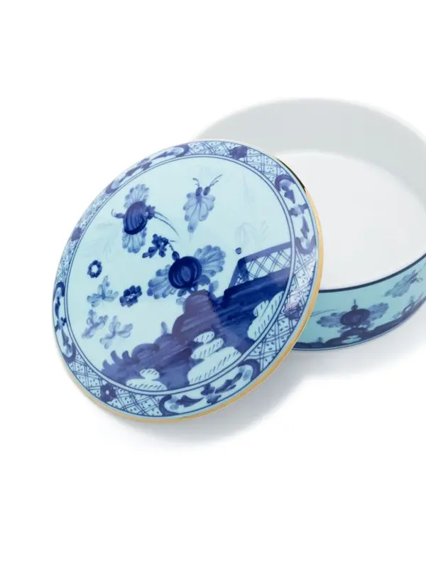 GINORI 1735 Porcelain Trinket Box - Blue