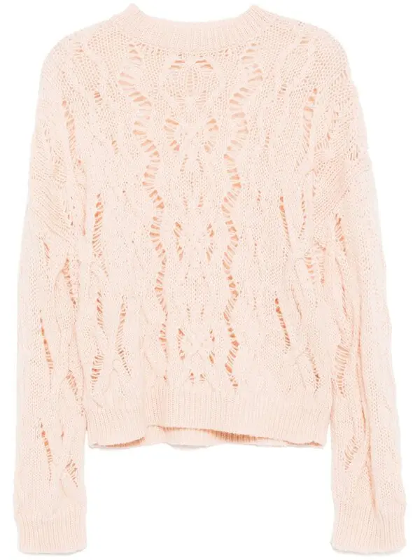 Our Legacy Cable Sonar Round-neck Jumper - Pink