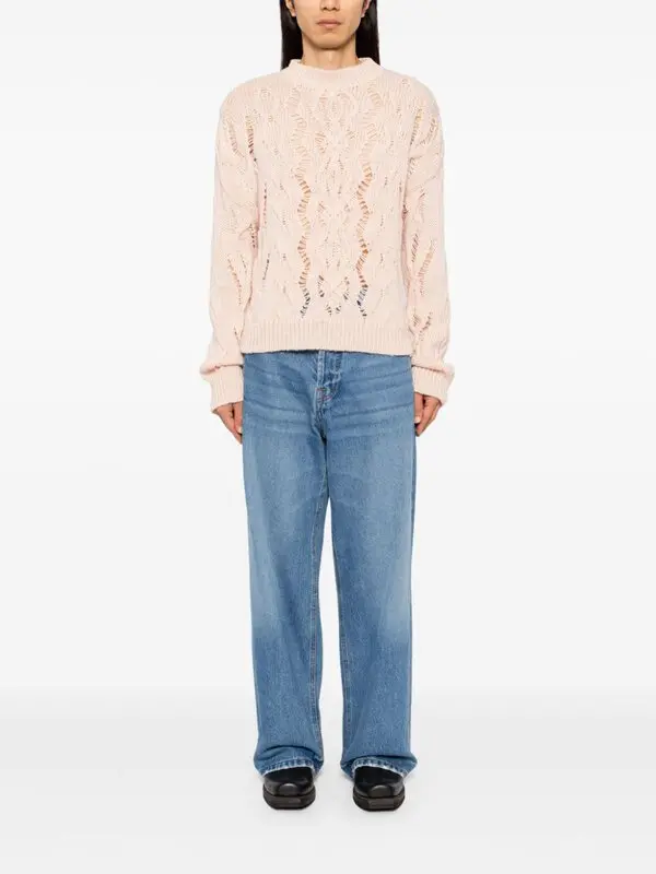 Our Legacy Cable Sonar Round-neck Jumper - Pink