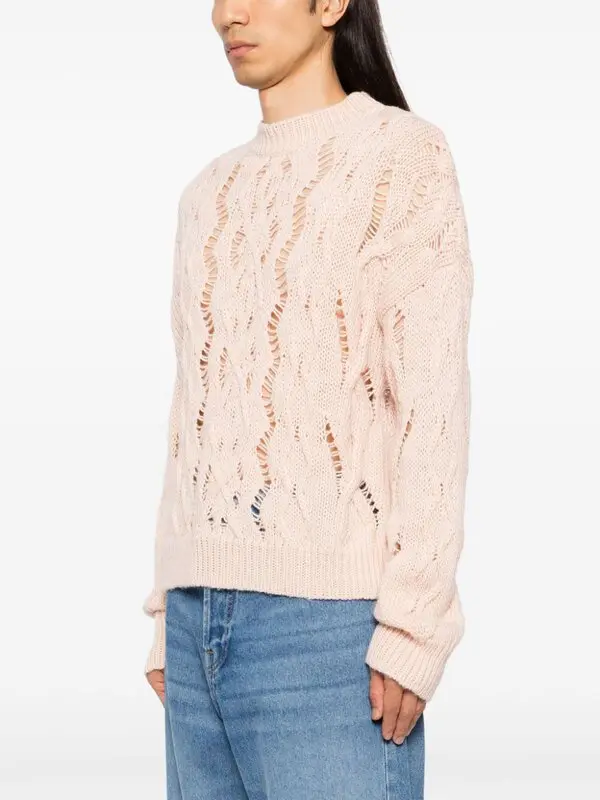 Our Legacy Cable Sonar Round-neck Jumper - Pink