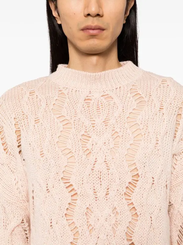 Our Legacy Cable Sonar Round-neck Jumper - Pink