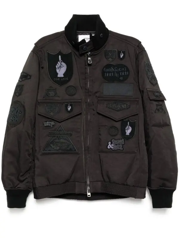 Sacai Logo Badge Bomber Jacket
