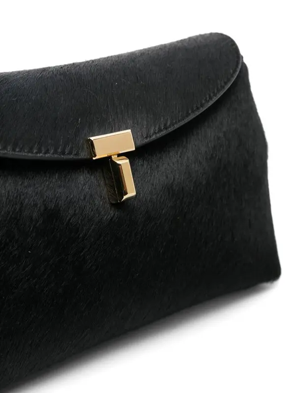 TOTEME T-lock Clutch - Black