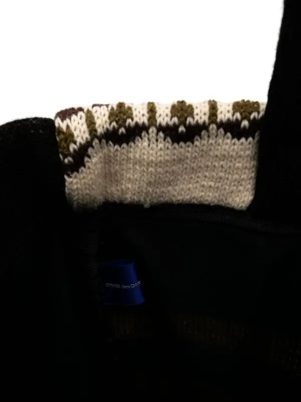 Comme Des Garçons Pattern Jacquard Tote Bag