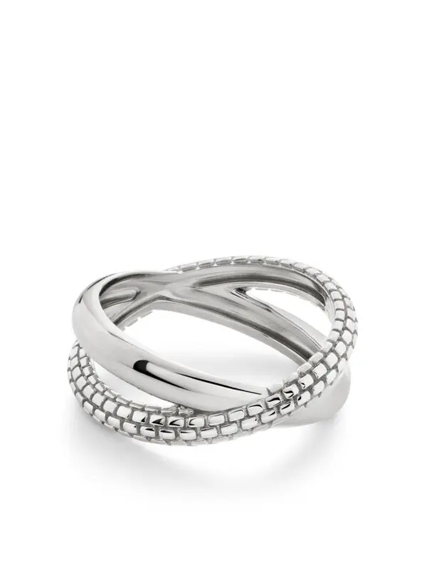 Monica Vinader Heirloom Crossover Ring - Silver