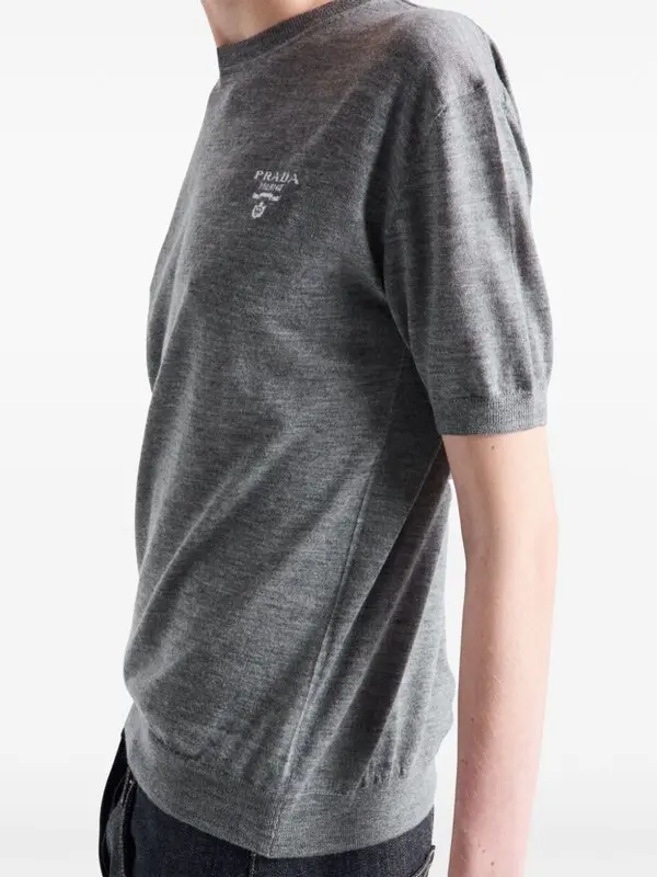 Prada Knitted T-shirt - Grey