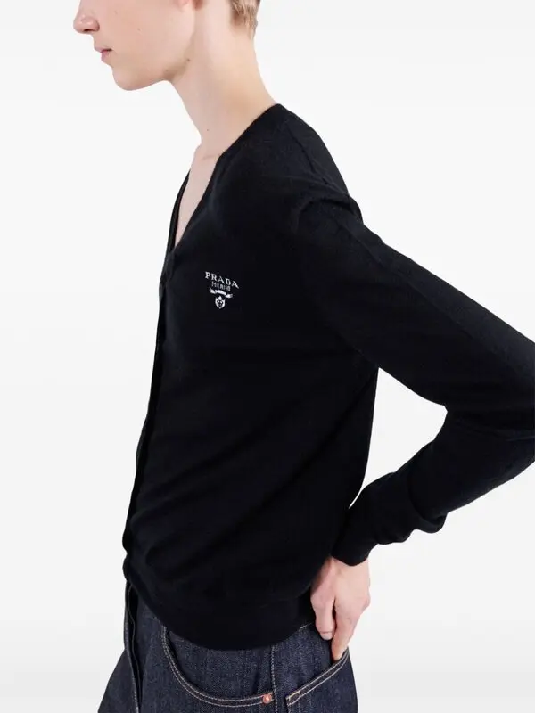 Prada Cashmere Cardigan - Black
