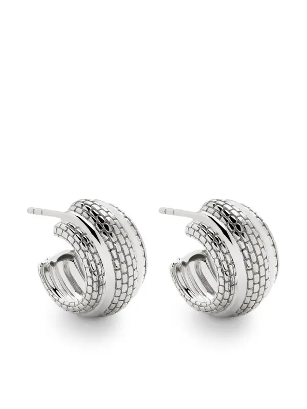 Monica Vinader Small Heirloom Hoop Earrings - Silver