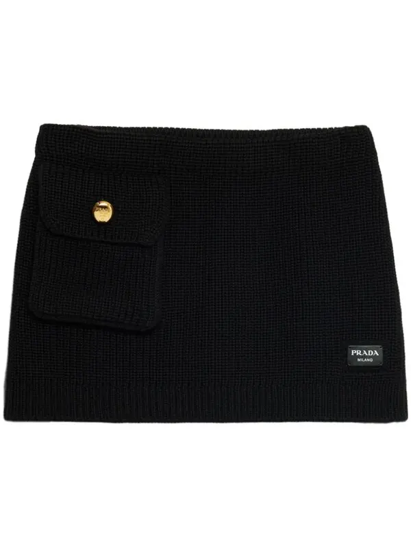 Prada Wool Miniskirt - Black