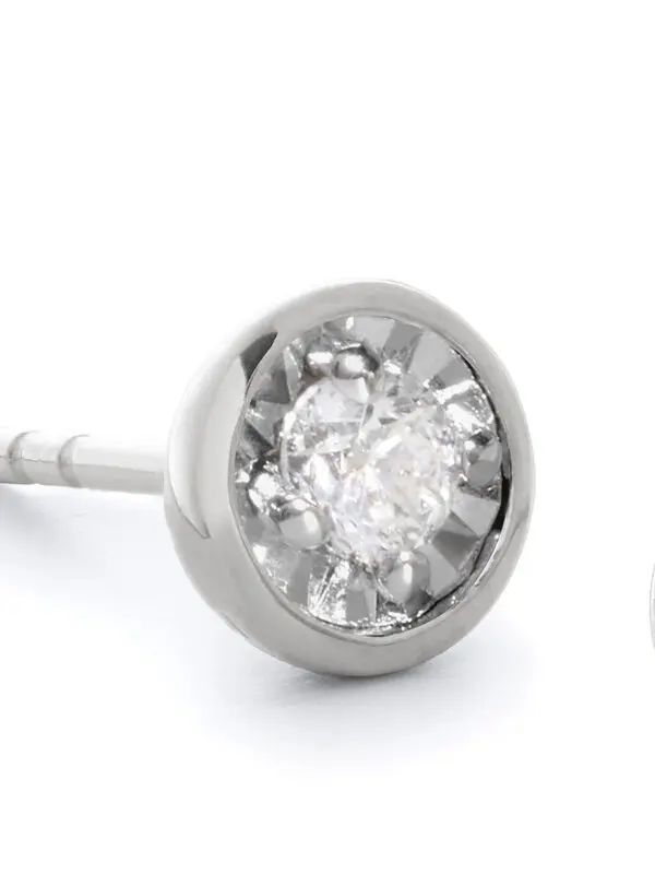 Monica Vinader Diamond Stud Earrings - Silver