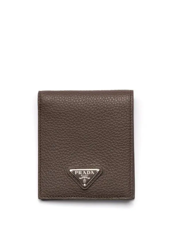 Prada Leather Wallet - Grey