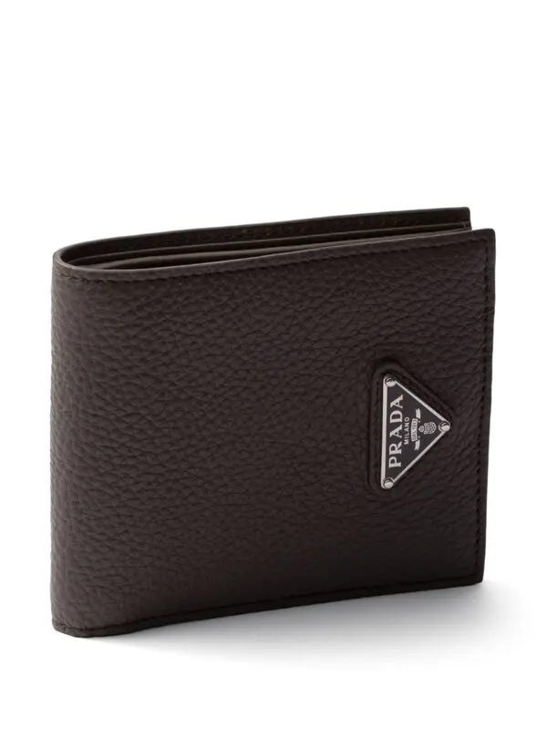 Prada Leather Wallet - Grey
