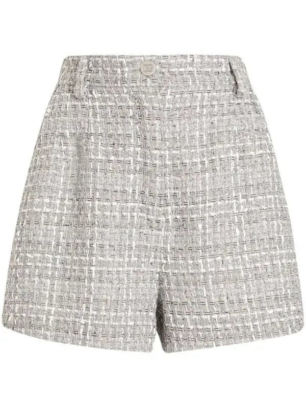 Dolce & Gabbana Checked Shorts - Grey