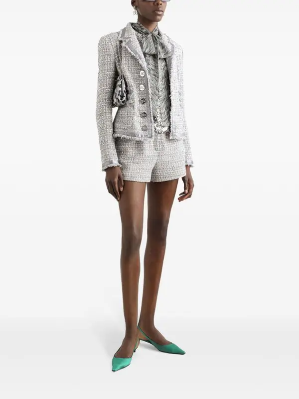 Dolce & Gabbana Checked Shorts - Grey