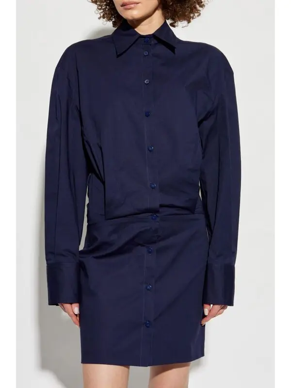 Attico Button-up Mini Shirt Dress