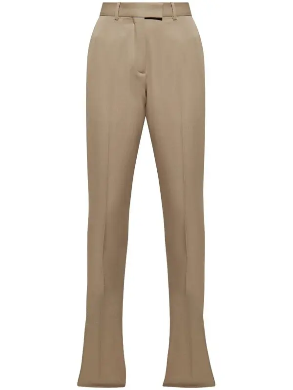 Attico Virgin-wool Trousers - Neutrals